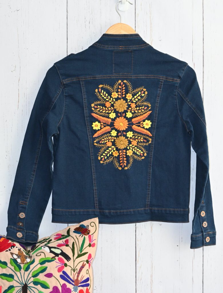 Hand embroidered Denim Jacket, Jeans Jacket